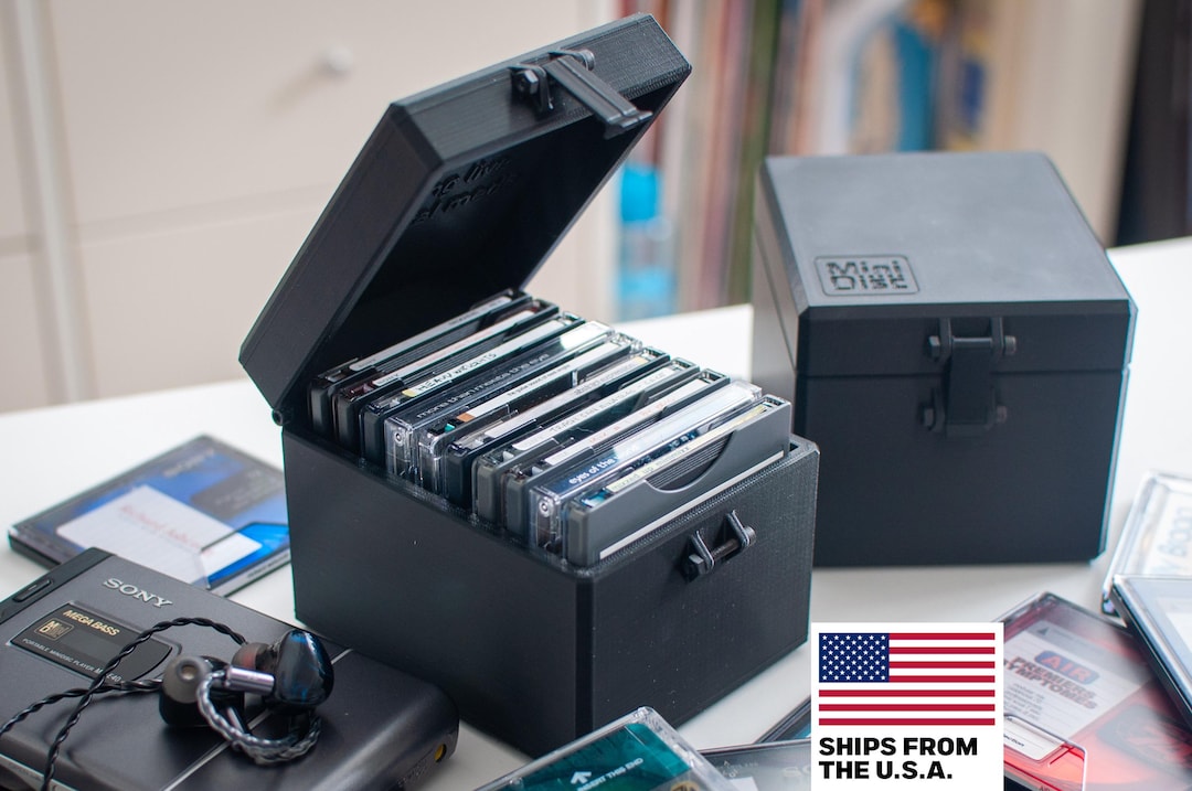 Minidisc Case With Latching Lid | Holds 10 Discs | Storage/holder/box ...