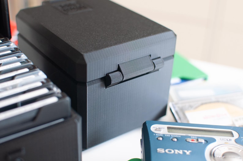 Minidisc Storage Case | Magnetic Latch | 5 or 10 Disc Holder | Handmade ...