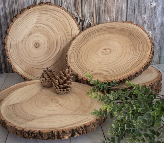 Natural Wood Log Slice Large Wood Slice Table Centerpiece - Etsy UK