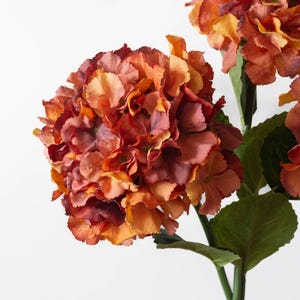 Orange Rust Artificial Hydrangea Faux Hydrangea Centrepieces DIY Floral ...