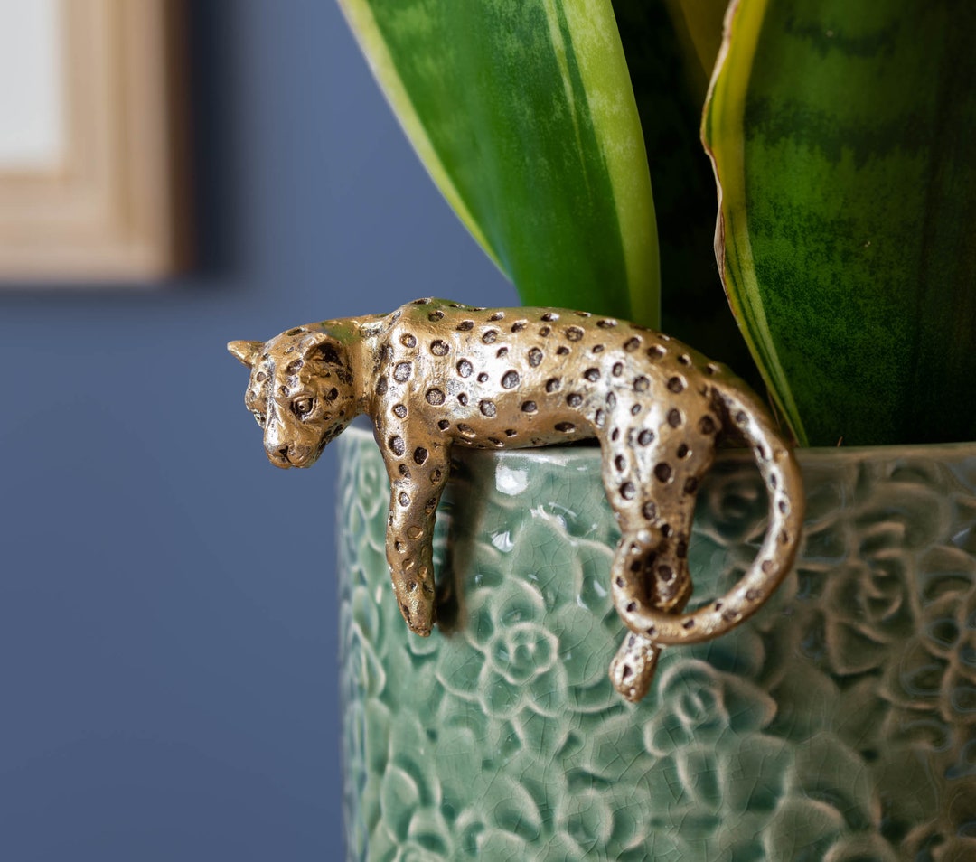 Gold Leopard Pot Hanger Plant Pot Hanger Plant Pot Hugger Pot Buddy ...