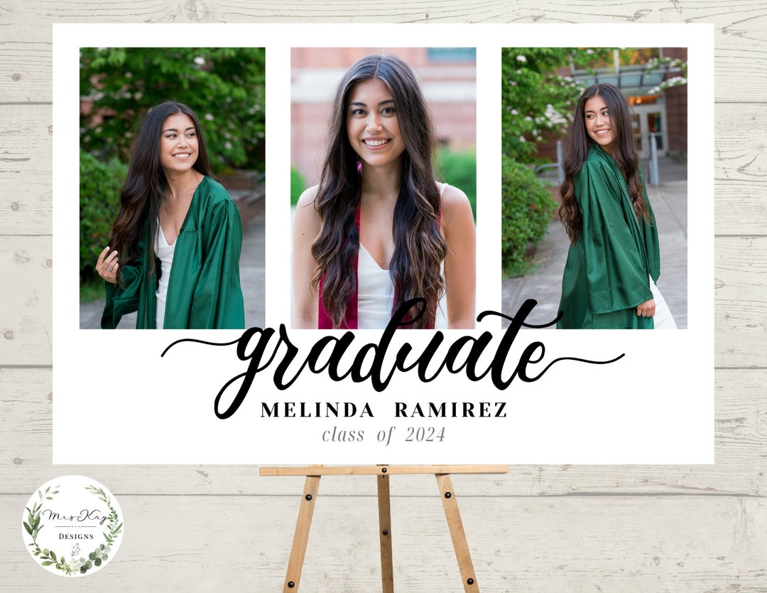 Editable Graduation Poster Board Template, Graduation Sign, Class of ...