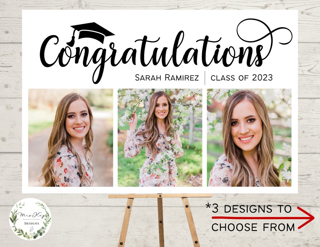 Editable Graduation Poster Board Template, Graduation Sign, Class of ...