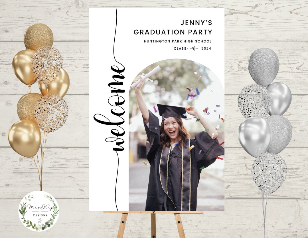 Editable Graduation Poster Board Template, Graduation Sign, Class of ...