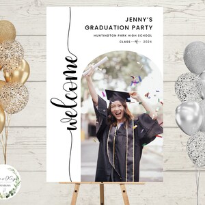 Editable Graduation Poster Board Template, Graduation Sign, Class of ...