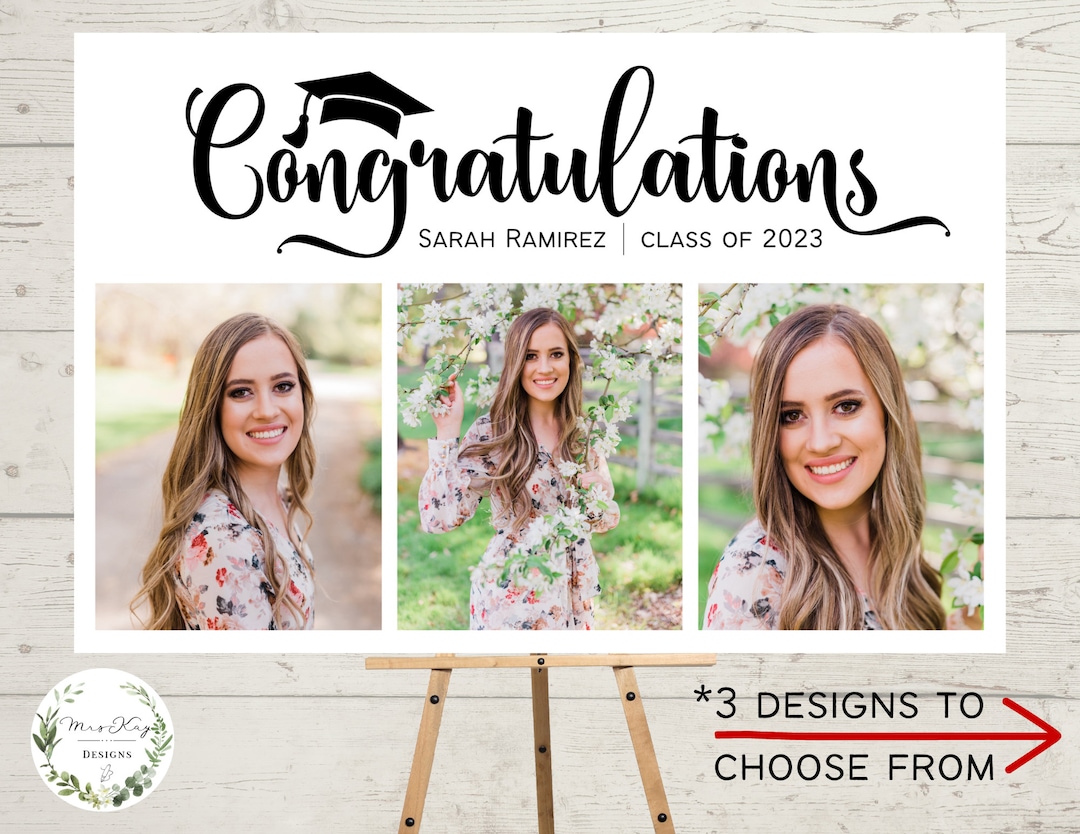 Editable Graduation Poster Board Template, Graduation Sign, Class of ...