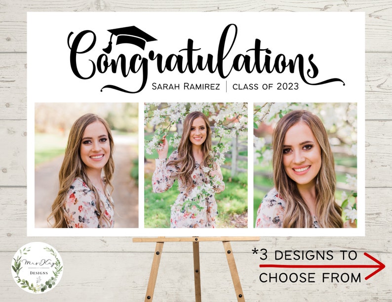 Editable Graduation Poster Board Template, Graduation Sign, Class of ...