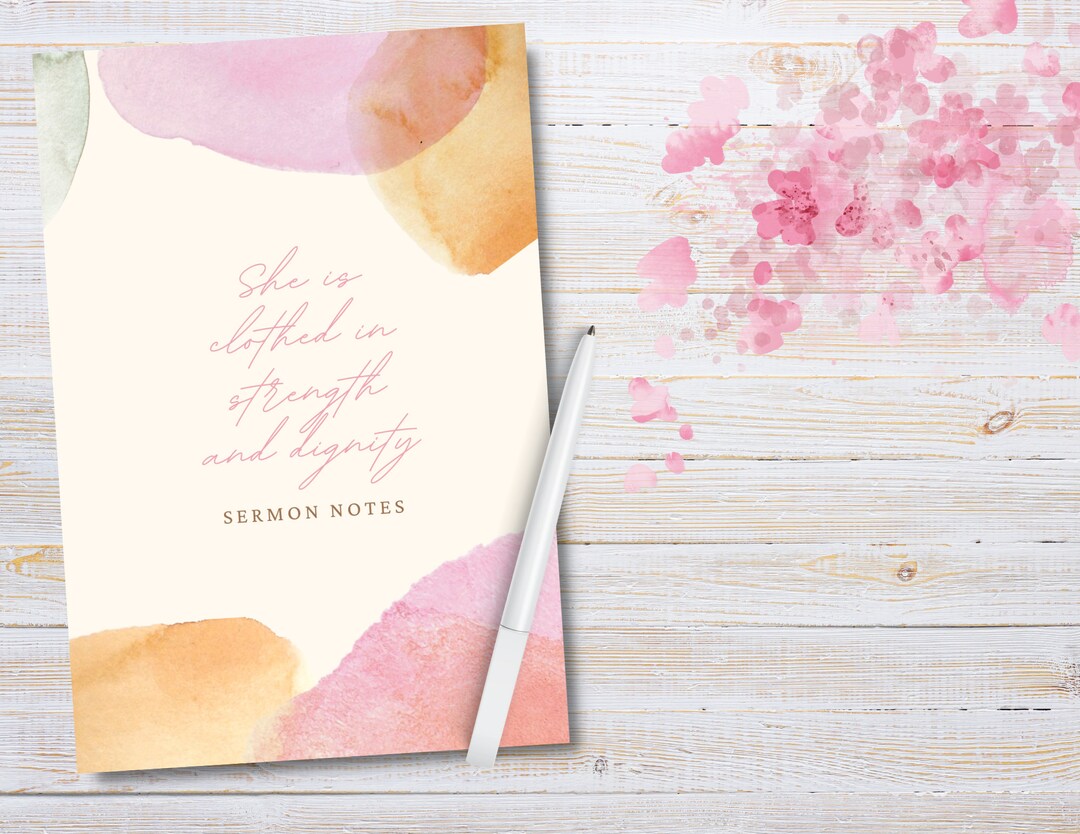 Sermon Notes, Notebook, Journal, for Men & Women, Church Notes ...