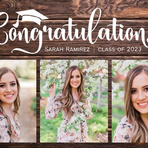 Editable Graduation Poster Board Template, Graduation Sign, Class of ...