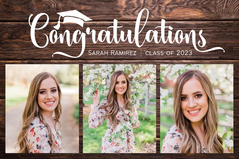 Editable Graduation Poster Board Template, Graduation Sign, Class of ...