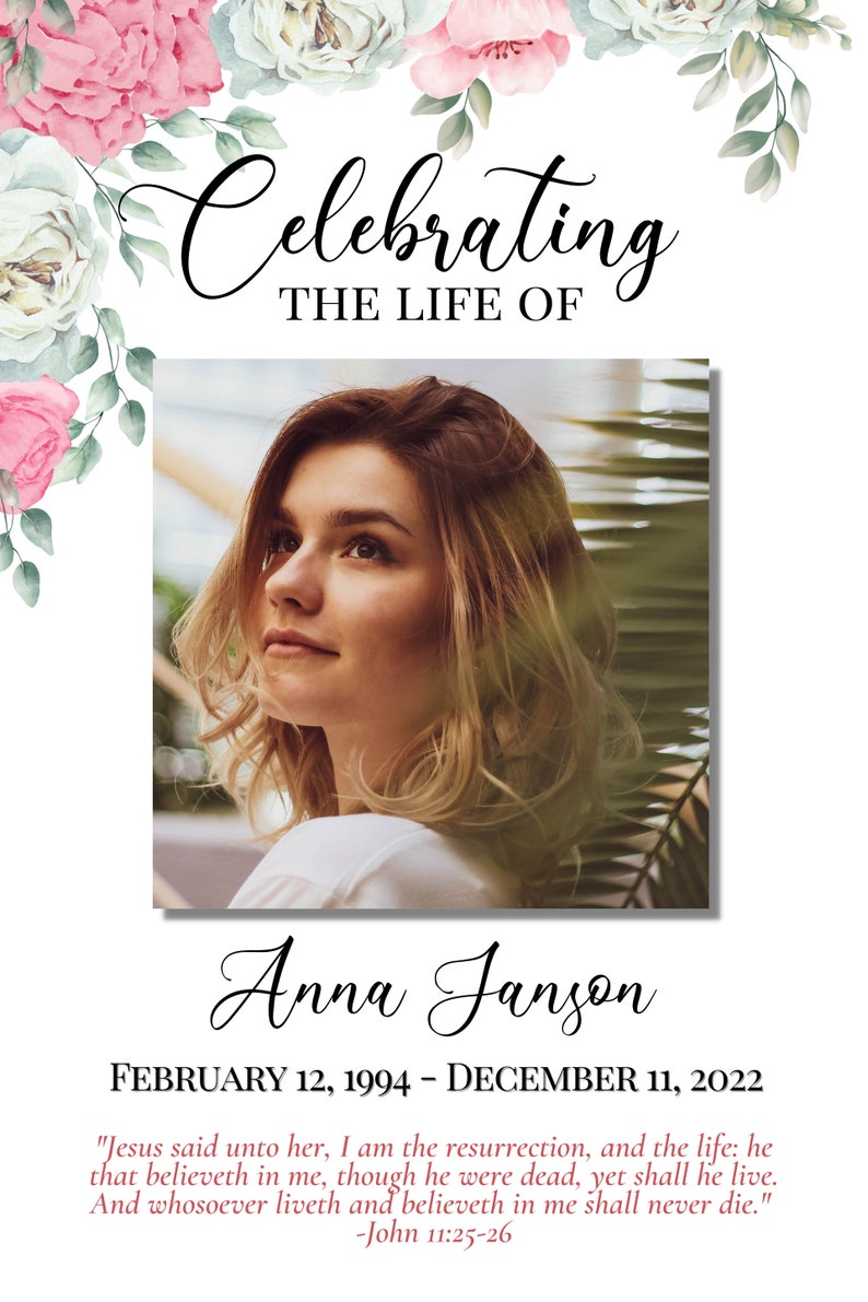 Set of 3 Editable Funeral Posters Collage Template Funeral - Etsy