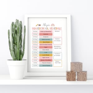 Editable Homeschool Schedule Template, Printable, Editable ...