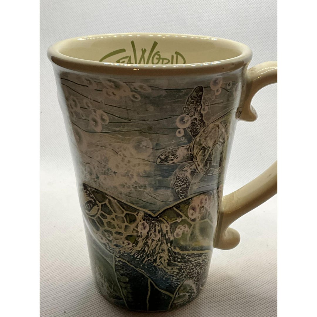 Seaworld Sea Turtle Ceramic Mug 16oz Fun Drinkware for Ocean Lovers - Etsy