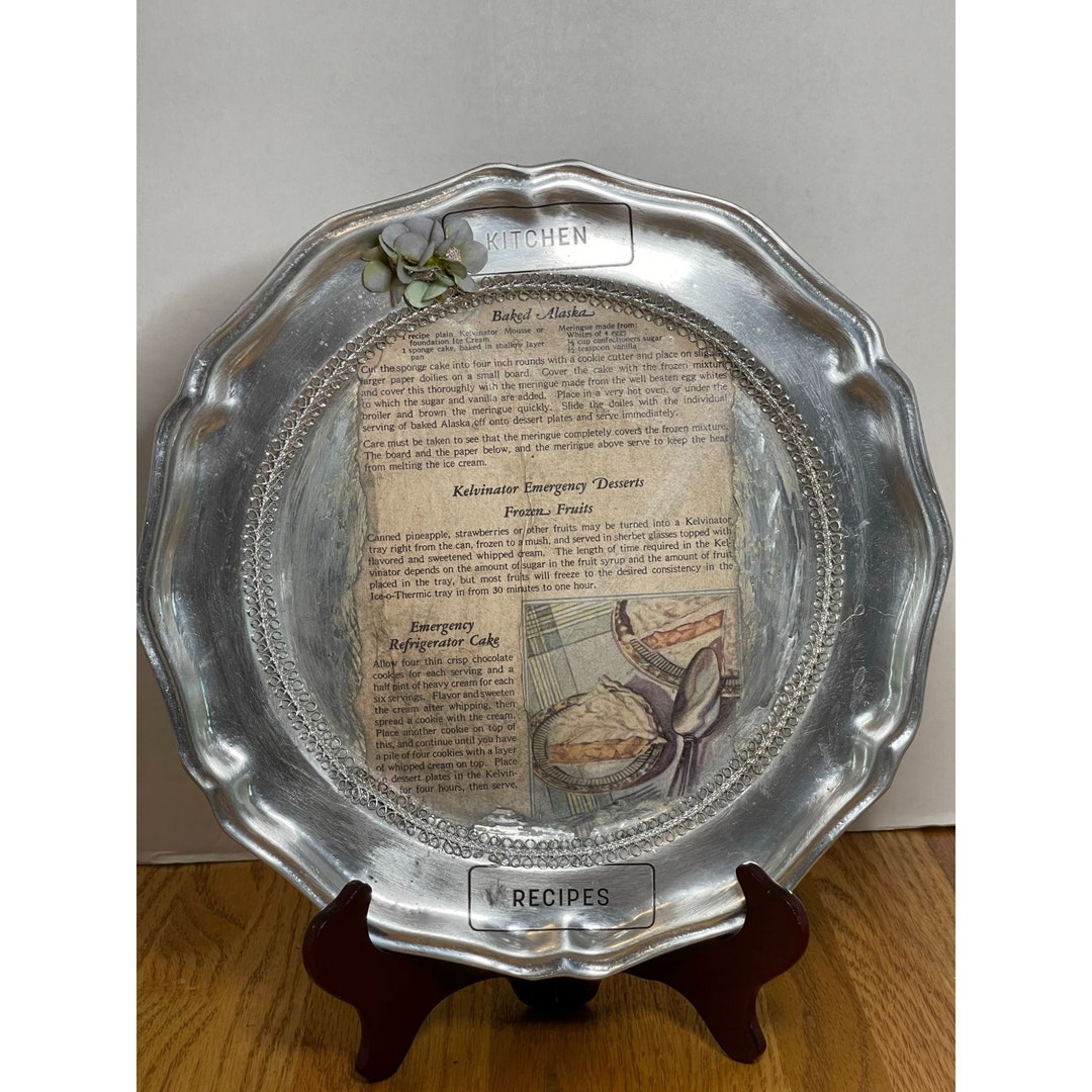 A Flipped Wilton Plate Collectible Pewter Metalware-decoupaged Wi ...