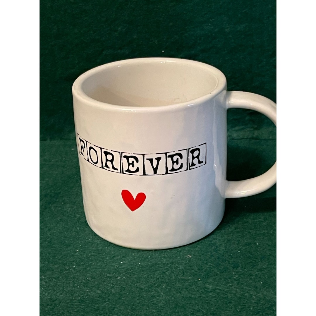 Cracker Barrel “FOREVER” With Red Heart and Ivory Coffee or Tea Mug - Etsy