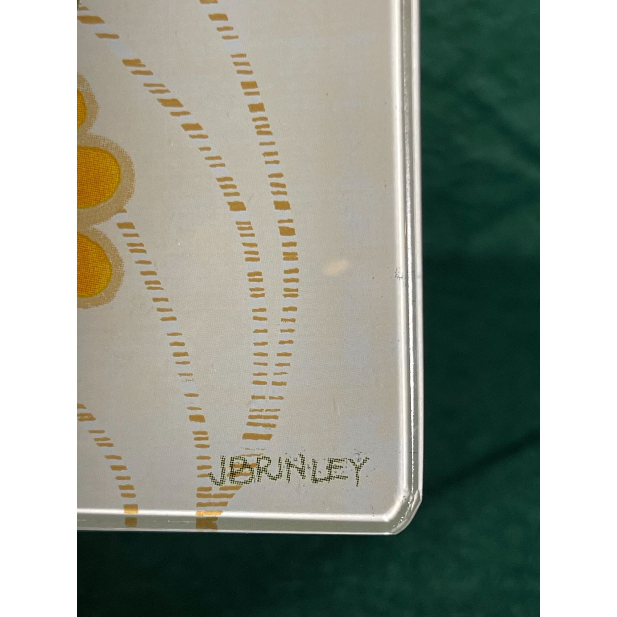 Vintage Jennifer Brinley Signed Art Glass Dish With Butterflies ...