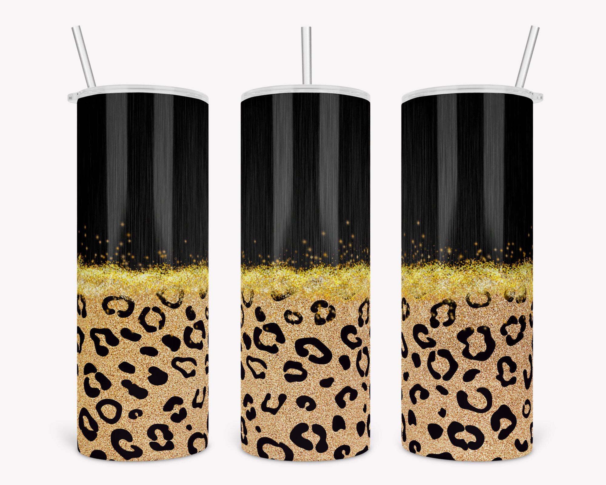 Leopard Print Tumbler, Black Leopard Tumbler, Cheetah Tumbler ...