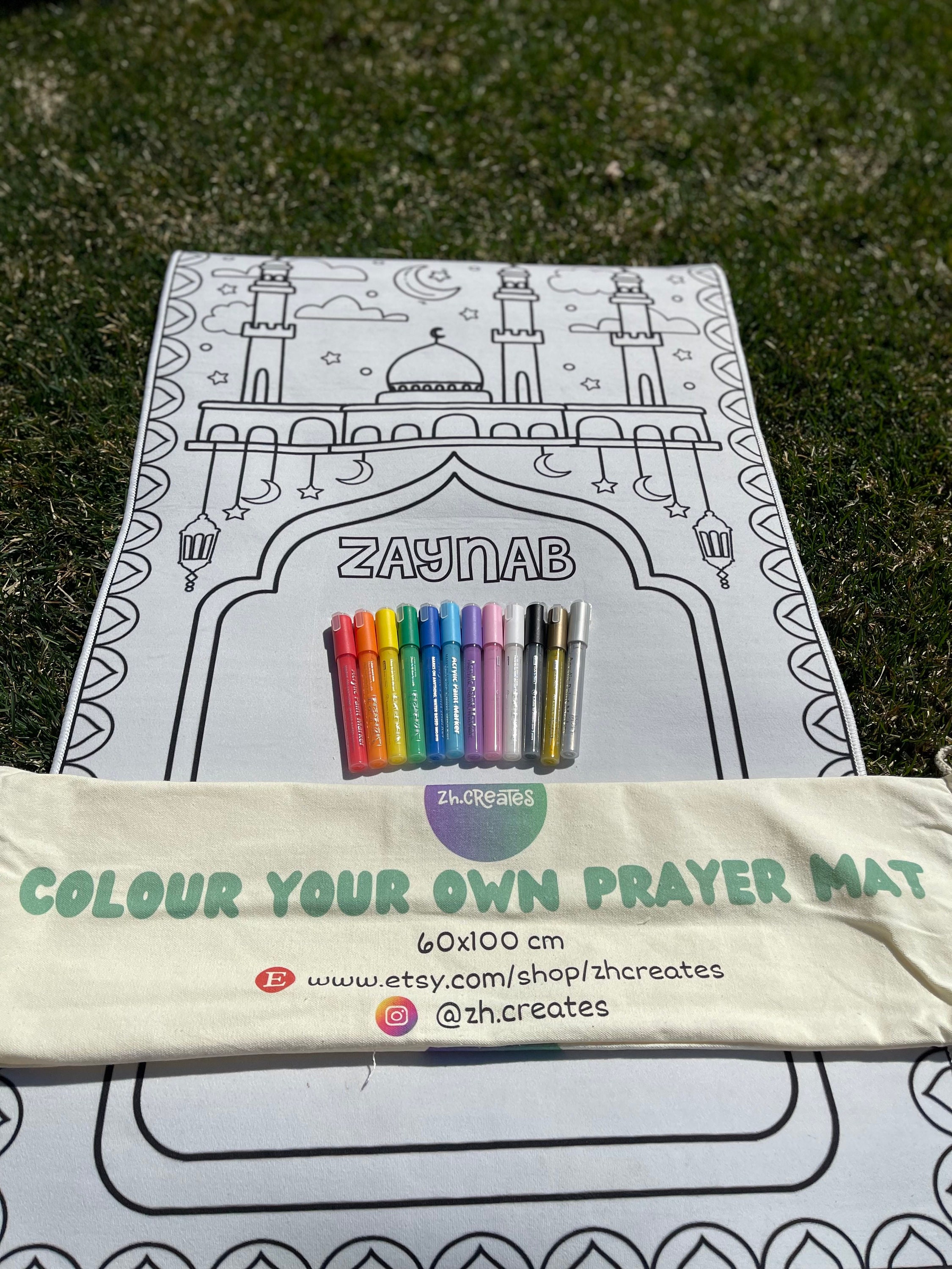 Colour Your Own Prayer Mat | Personalized Musallah | Janamaaz - Etsy