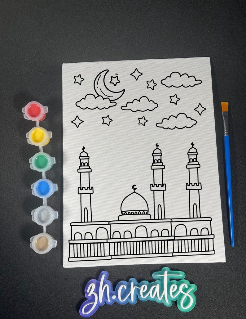 Ramadan Canvas Painting Kit | Ramadan Gifts | Muslim Kids Activities ...