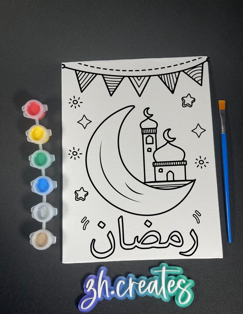 Ramadan Canvas Painting Kit | Ramadan Gifts | Muslim Kids Activities ...