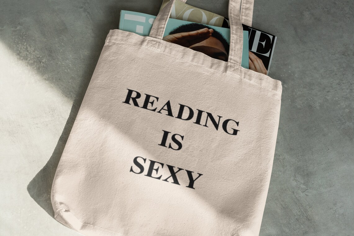 Reading Is Sexy Tote Bag Aesthetic Tote Bag Trendy Tote Bag Etsy