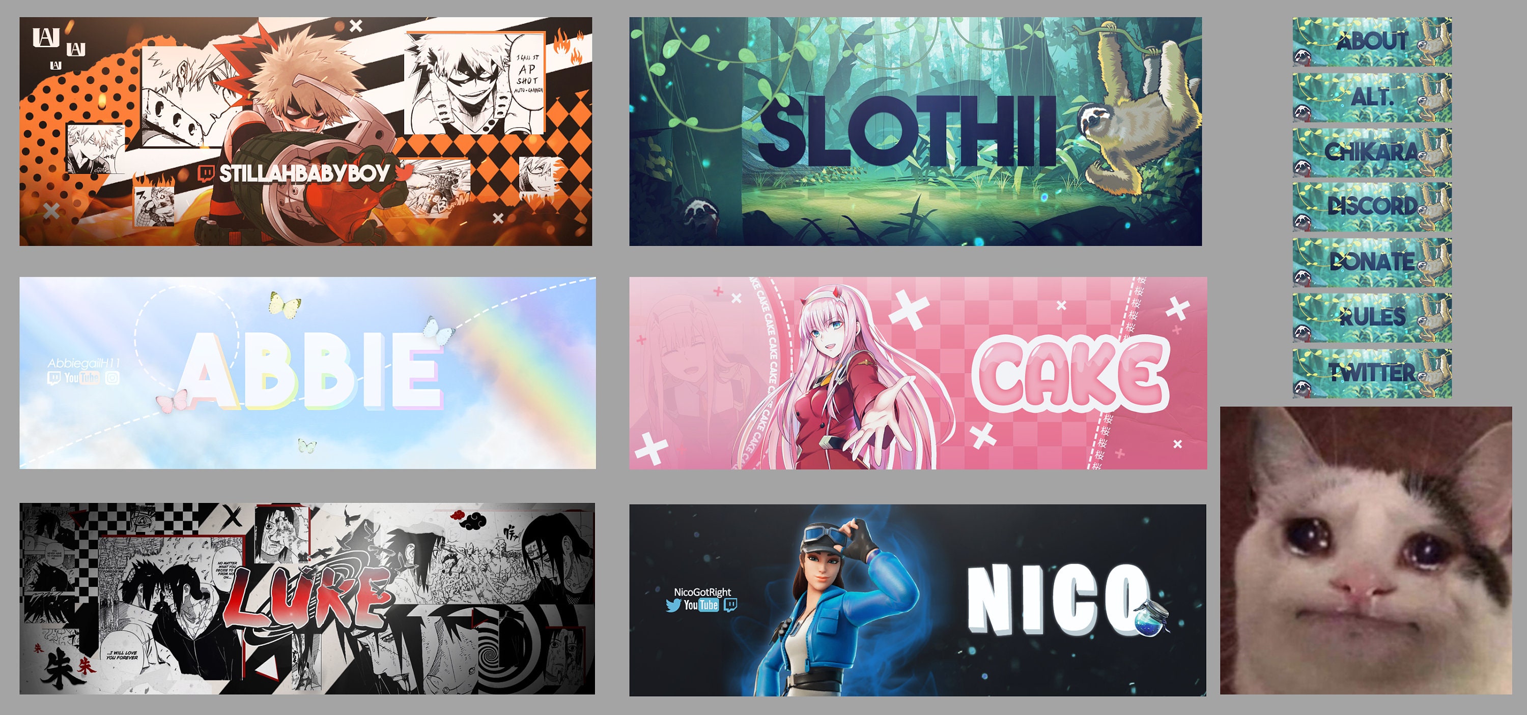 Twitch/twitter Banner/package - Etsy