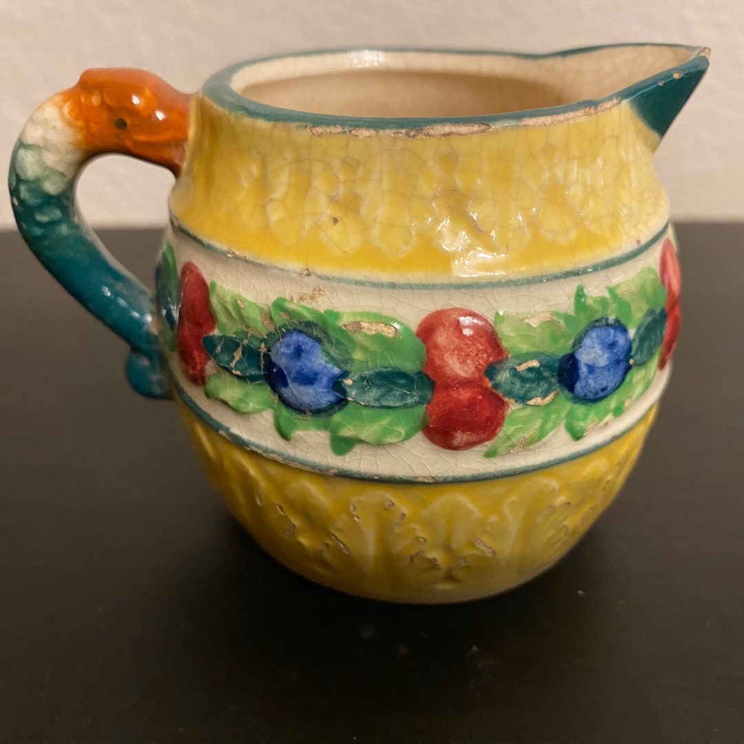 1930's Made in Japan Ceramic Hand Painted Pitcher - Etsy