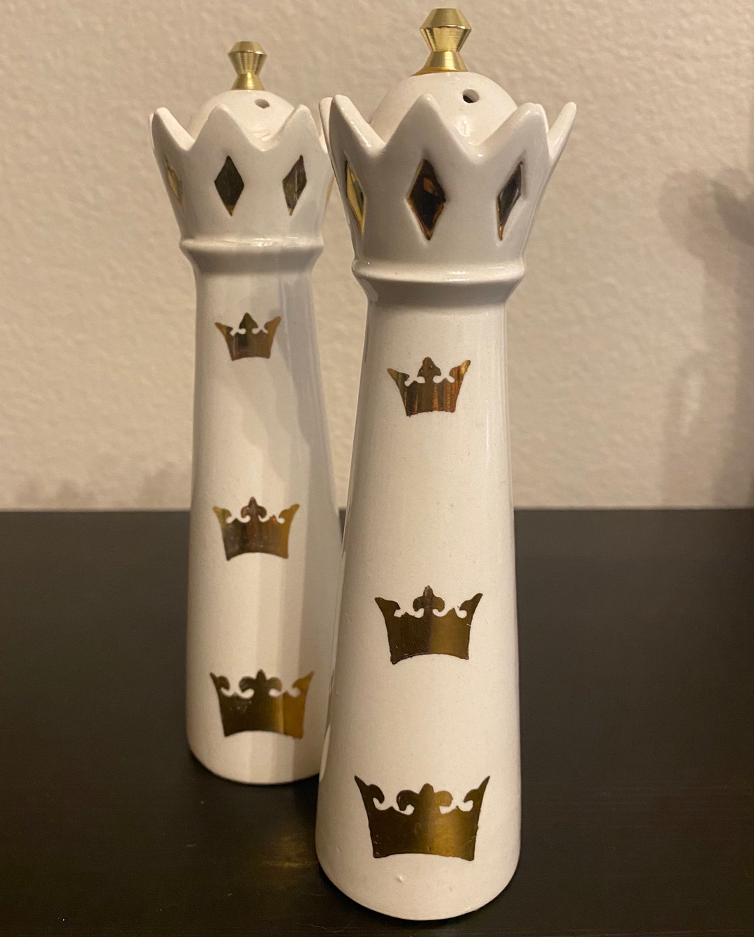 MCM Triple Crown Salt and Pepper Shakers - Etsy