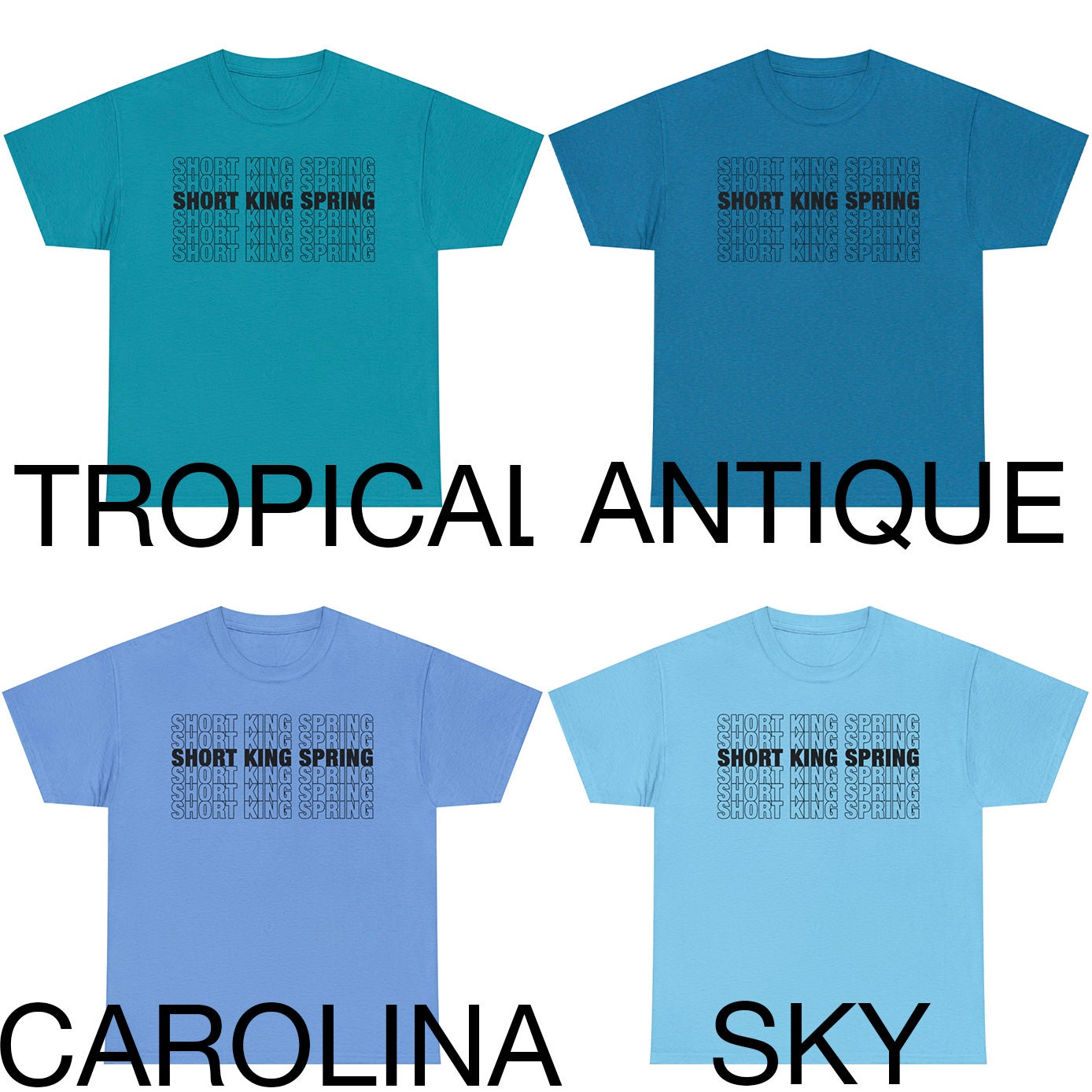 SHORT KING SPRING Black Font - Etsy Australia