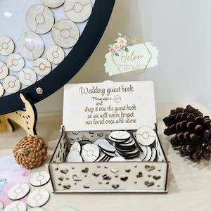 Black Ball Guest Book Alternative, Ball Wedding Guest Book Idea, Ball ...