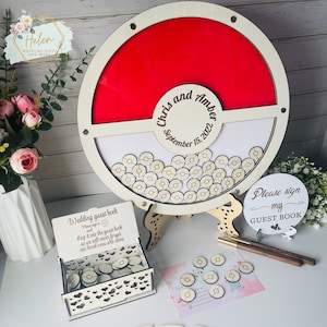 Black Ball Guest Book Alternative, Ball Wedding Guest Book Idea, Ball ...