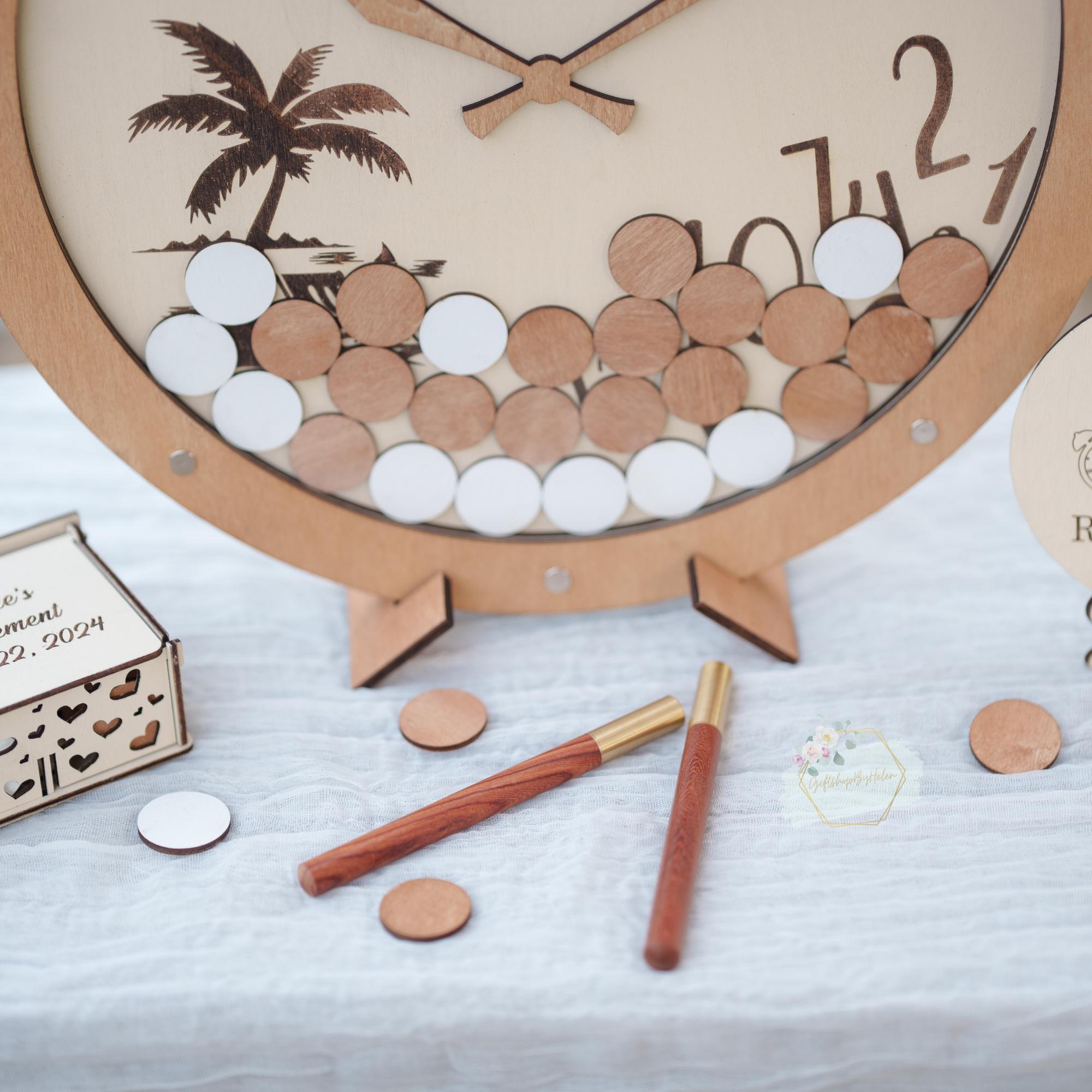 Wooden Retirement Guest Book Clock: Custom Keepsake Sign in Frame - Etsy