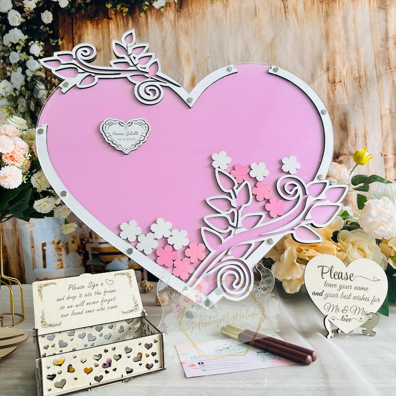 Pink Guest Book - Etsy