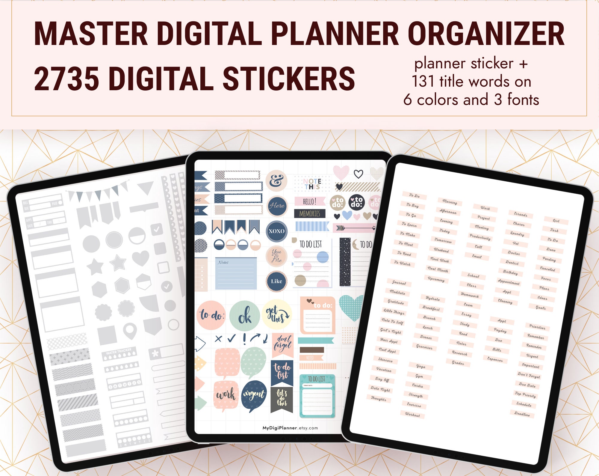 Paper Paper & Party Supplies Productive Digital Stickers Set GoodNotes ...