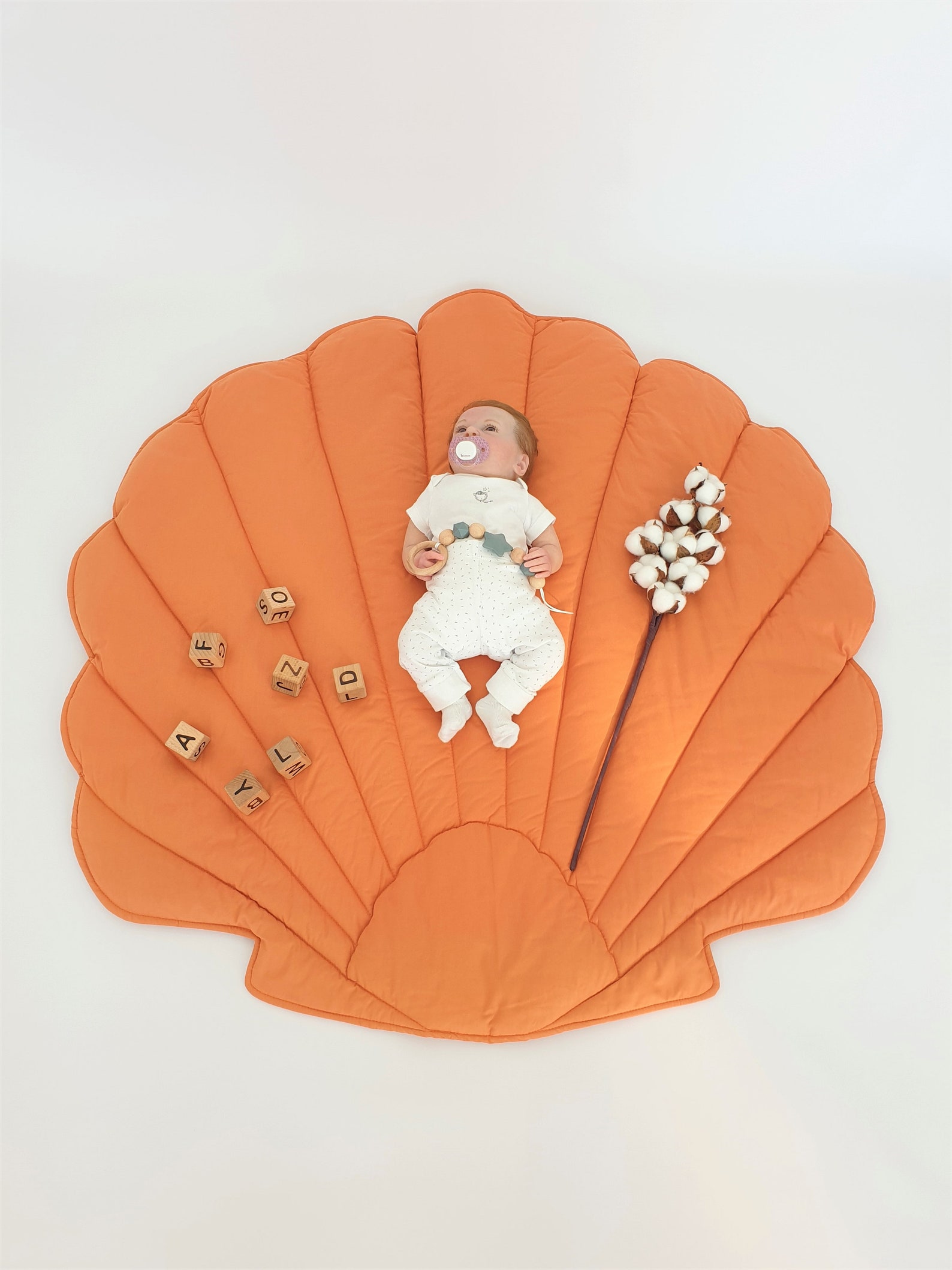 Orange Seashell Play Mat Decorative Floor Mat Baby Play Mat - Etsy