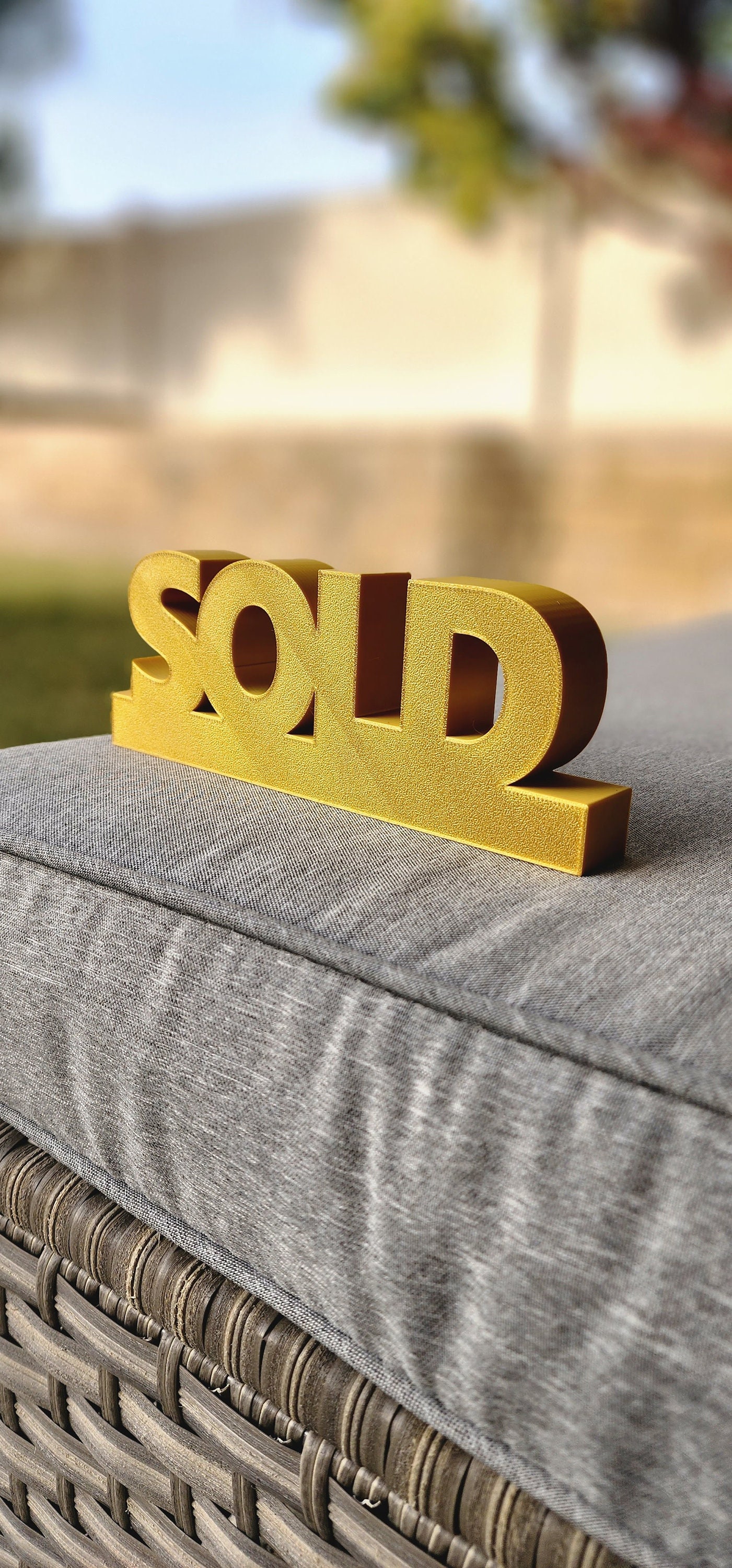 3D Printed Sold Sign: Realtor Desk Decor (8"x4"x2") - Etsy