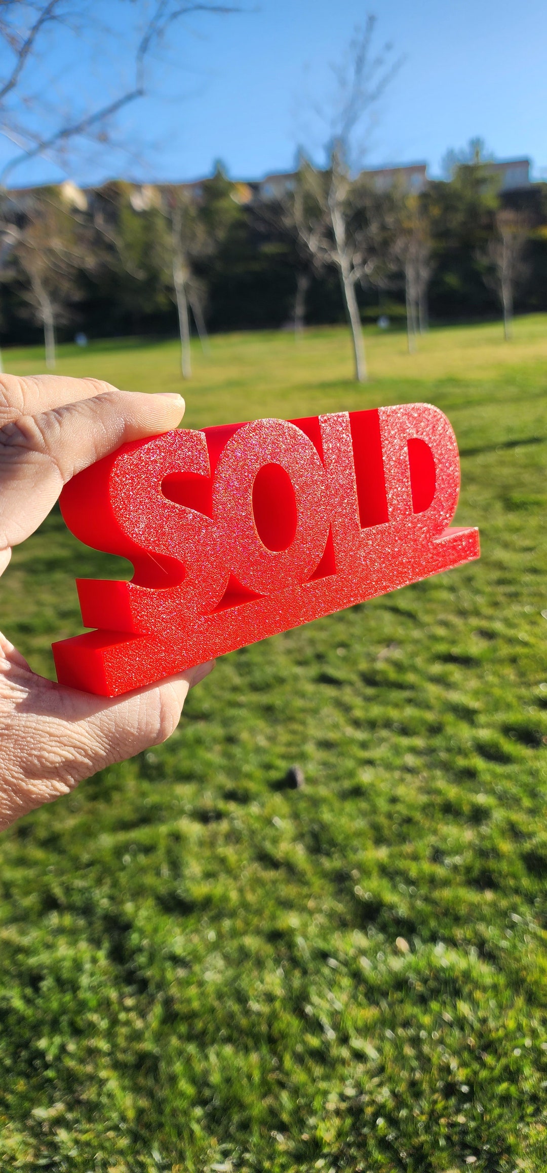 3D Sold Sign, Real Estate Sign, Realtor Sold Sign, Desk Decoration ...