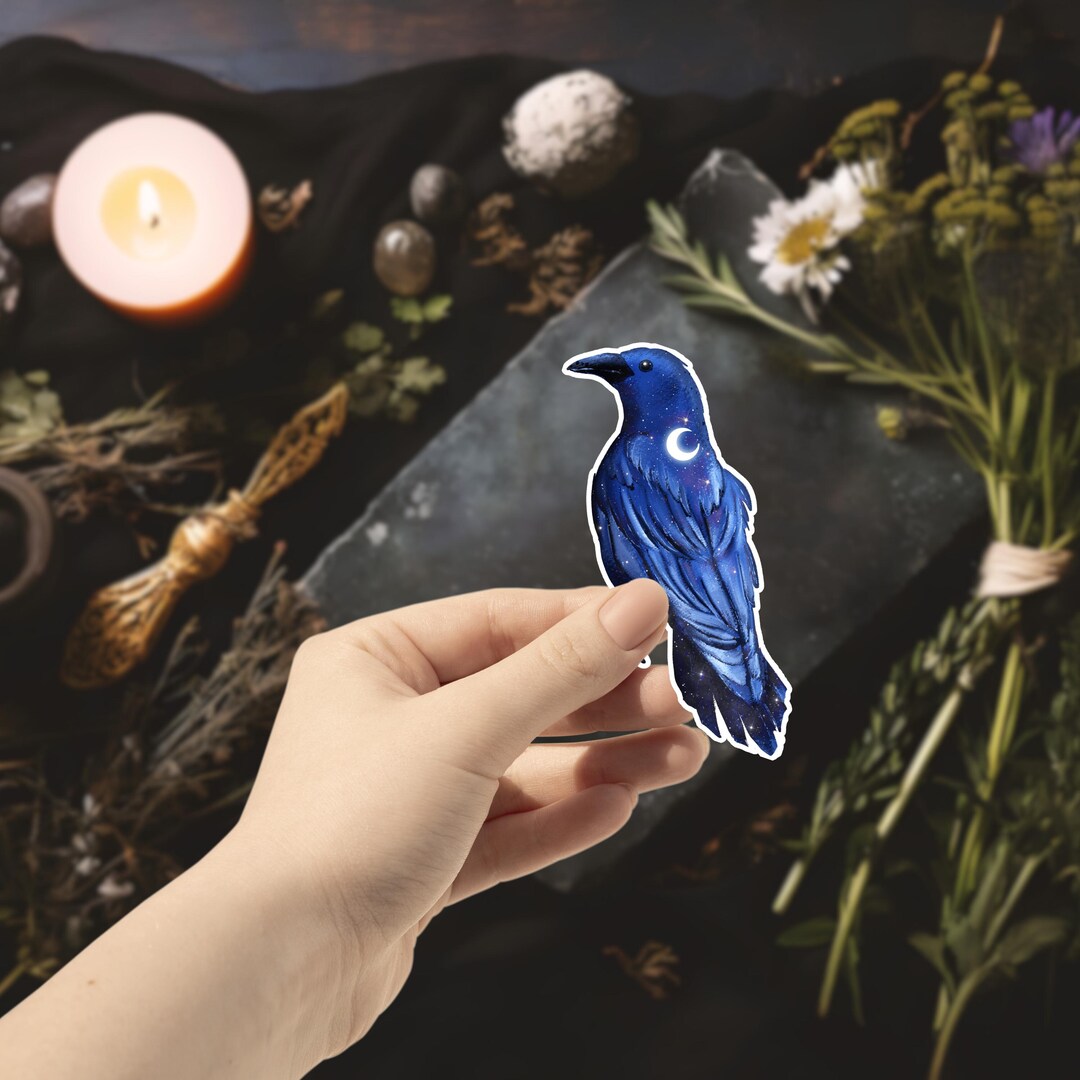 Celestial Raven Sticker – Cosmic Familiar Energy in Vinyl Form - Etsy