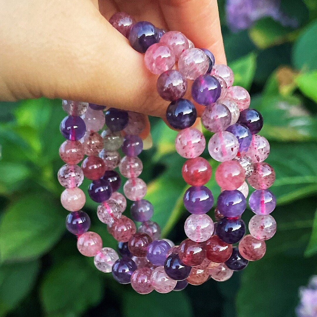 7mm AAA Super 7 Bracelet Medoldy Stone Bracelet Super Seven - Etsy