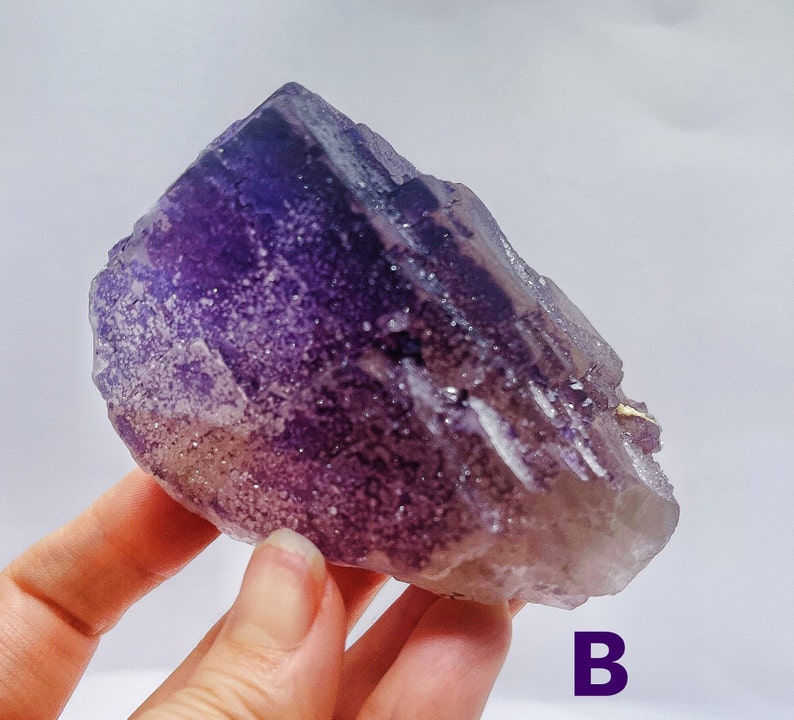 AAA PREMIUM Deep Purple Fluorite Cube Specimen From Mina - Etsy