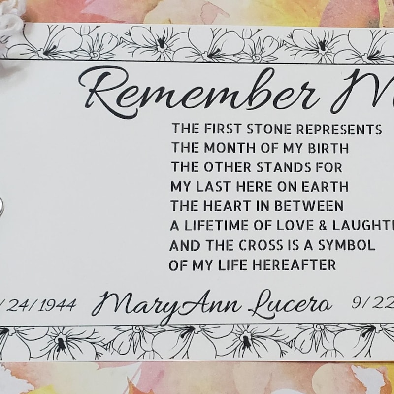 Remember Me Poem - Etsy