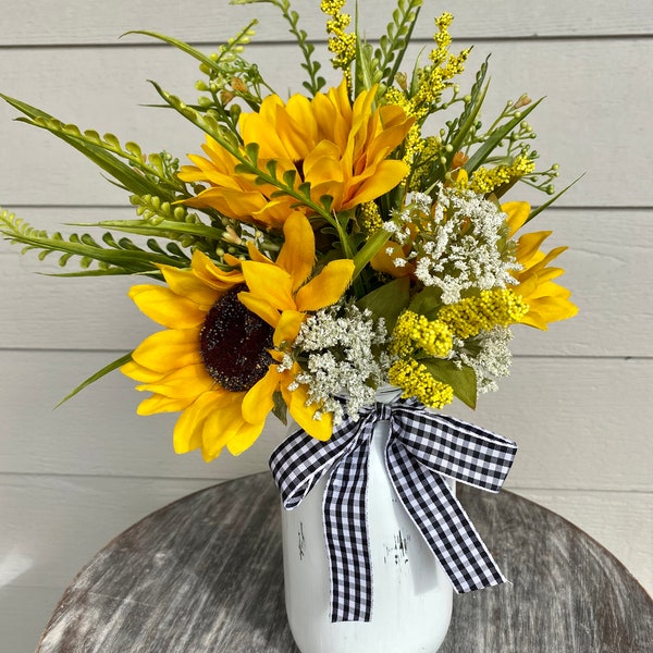 Sunflower Mason Jar - Etsy