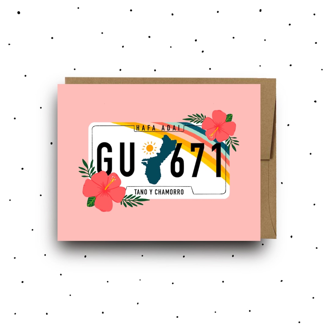 Guam License Plate Cards, Chamorro Cards, Guam Greeting Cards, Ukulele ...