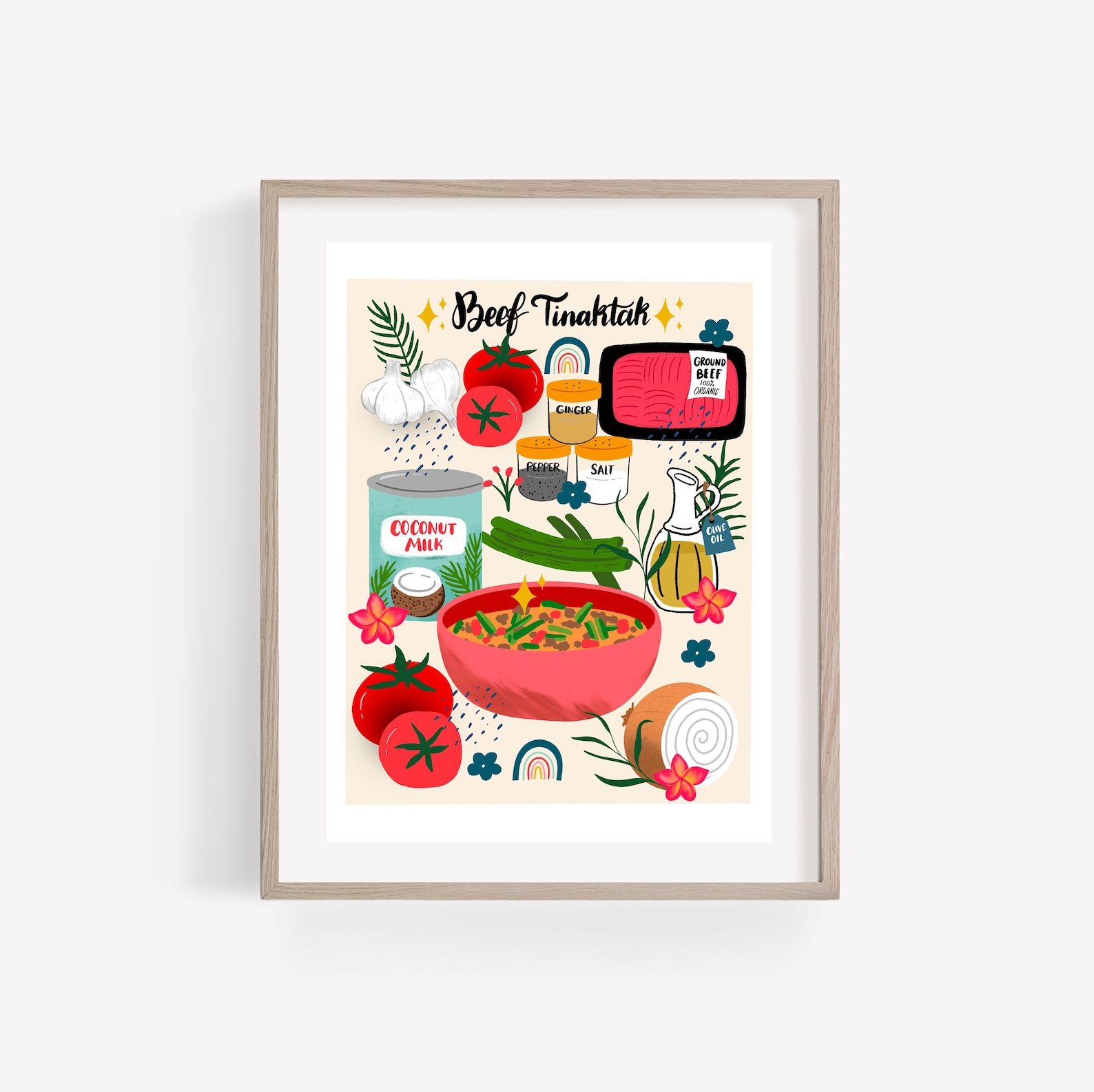 Chamorro Foodie Art Print Beef Tinaktak Guam Art Print Guam - Etsy