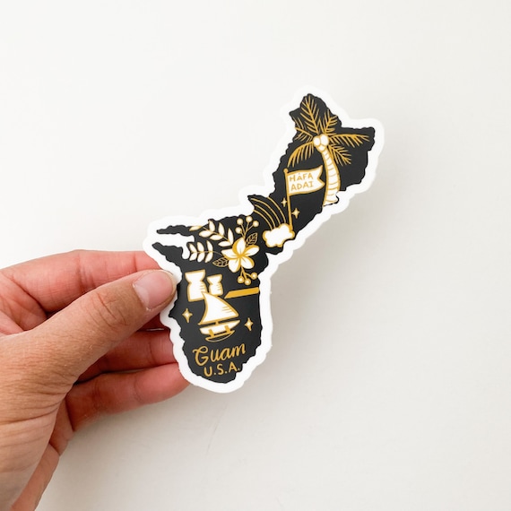 Black and Gold Guam Stickers Chamorro Stickers Guam - Etsy