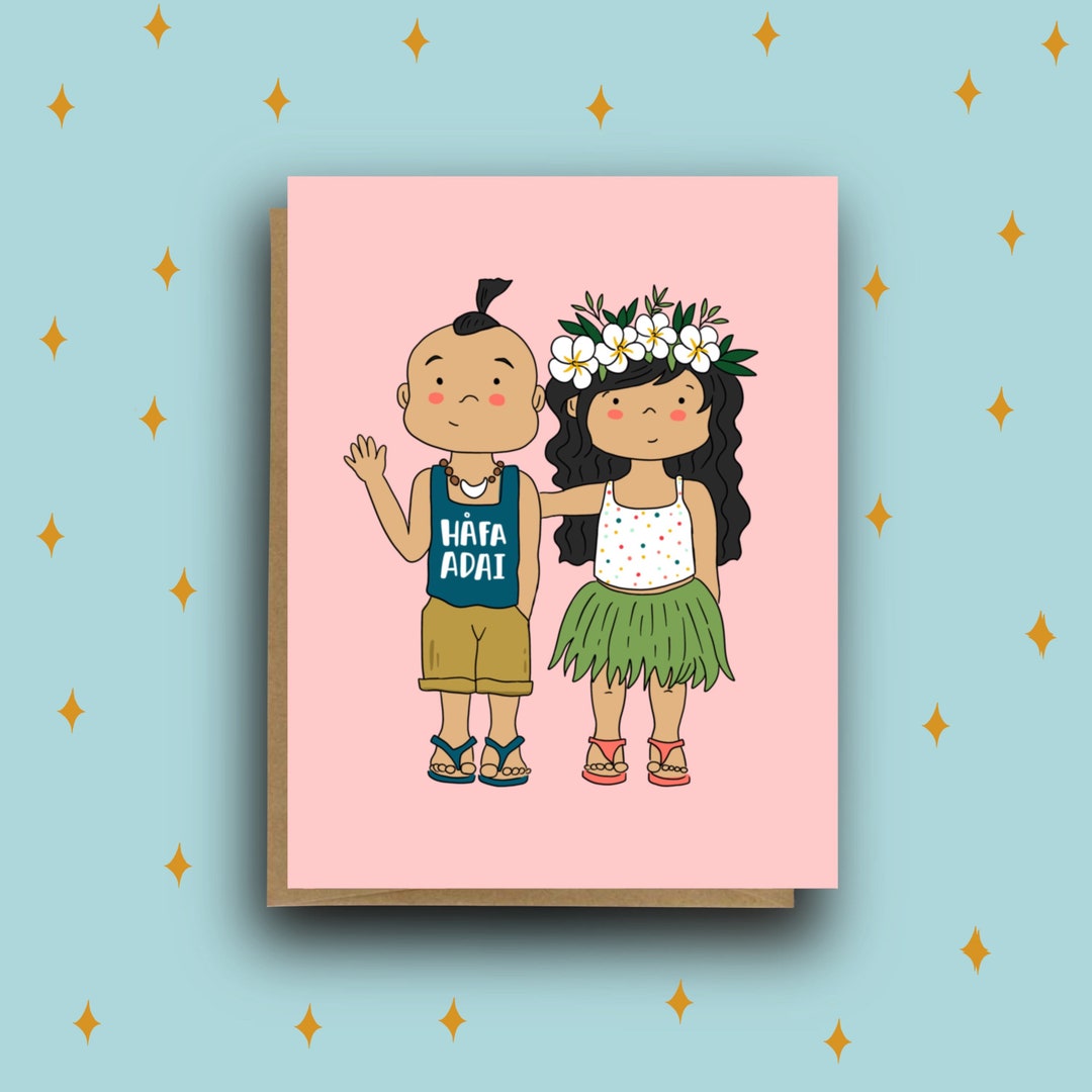 Chamorro Kids Note Cards, Guam Note Cards, Guam Greeting Cards - Etsy