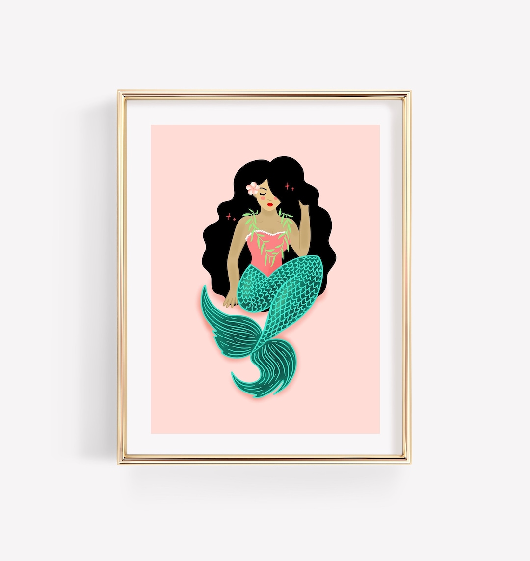 Sirena Art Print, GUAM Art Print, Chamorrita Art Print, Mermaid Art ...