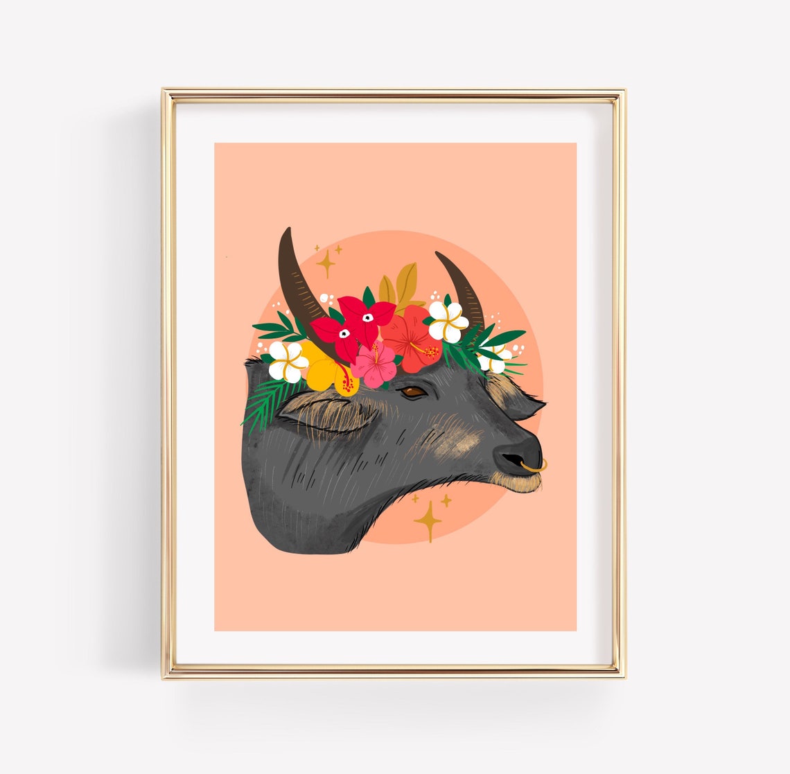 GUAM Carabao Art print Guam Art Print Guam teacher Art | Etsy