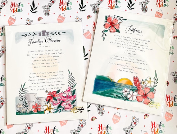 Inifresi and Fanohge CHamoru Art print Guam Art Print Guam | Etsy