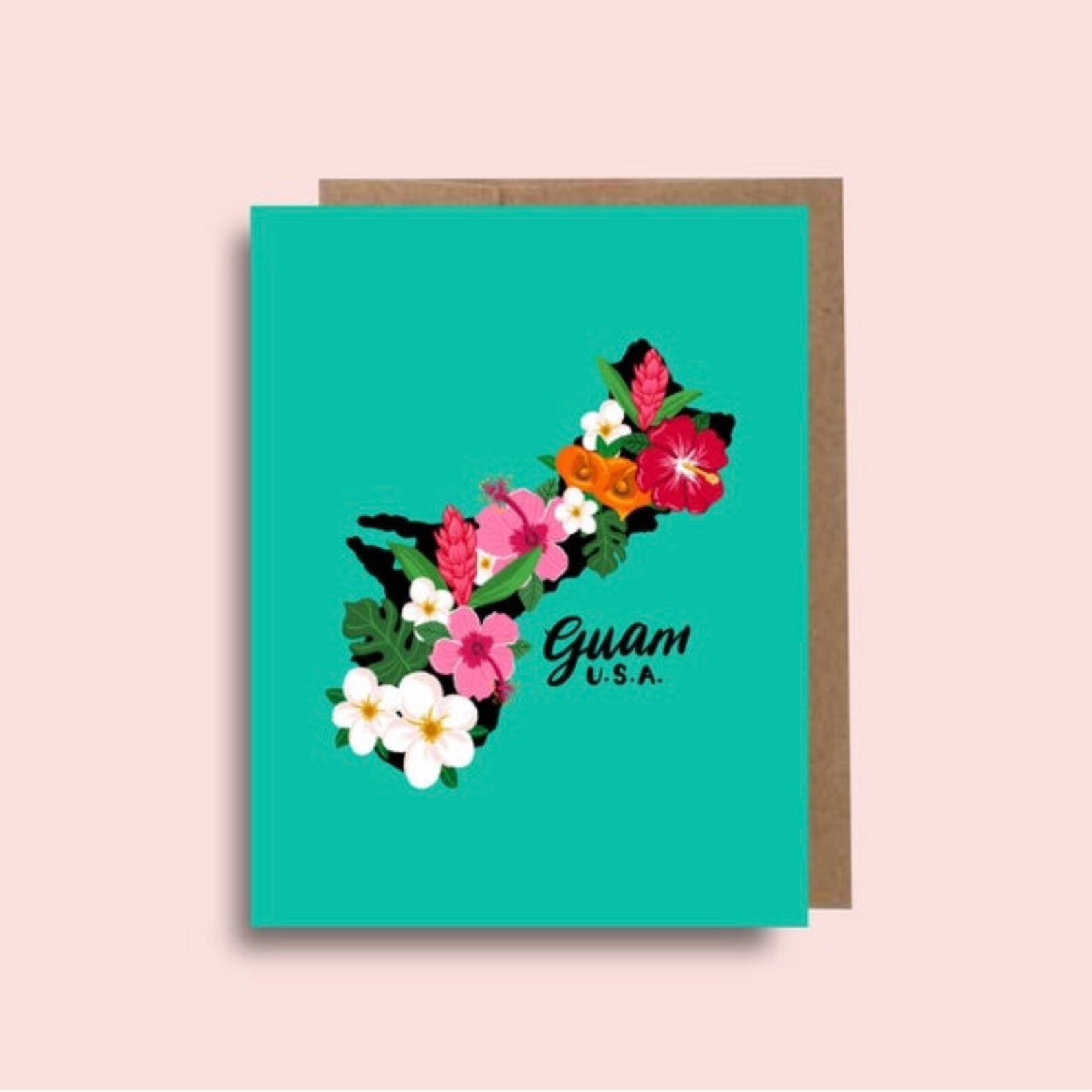 Floral Guam Cards Guam Note Cards Guam Greeting Cards | Etsy